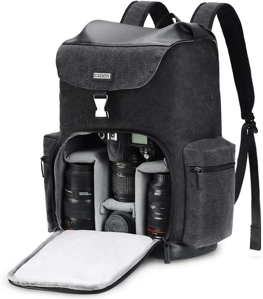 Professional Waterproof DSLR Camera Backpack Bag Canvas with Laptop ...