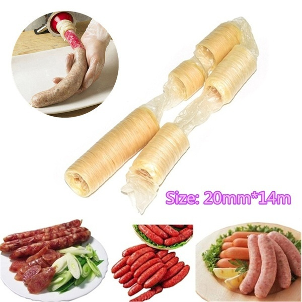 14m Natural sausage casings skins 20mm long small breakfast sausages ...