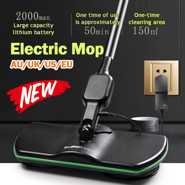 Home Electric Rechargeable Cordless Rotary Mop 360 Rotation Powered ...