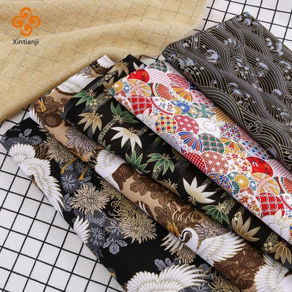 Japanese Kimono Fabric Printed Cotton DIY Fabric for Sewing Dress or ...