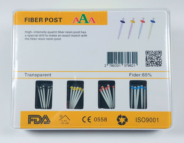 20 Pcs Dental Resin Fiber Post & 4 Drills Straight Glass Endo Thread ...
