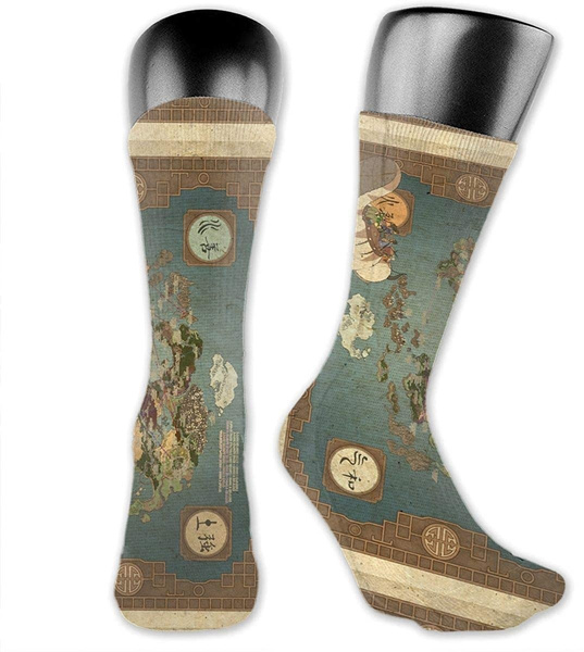 Avatar The Last Airbender Map High Ankle Socks Novelty Casual Crew ...