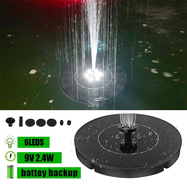 Mini Solar LED Light Fountain Garden Pool Pond bird bath pond ...
