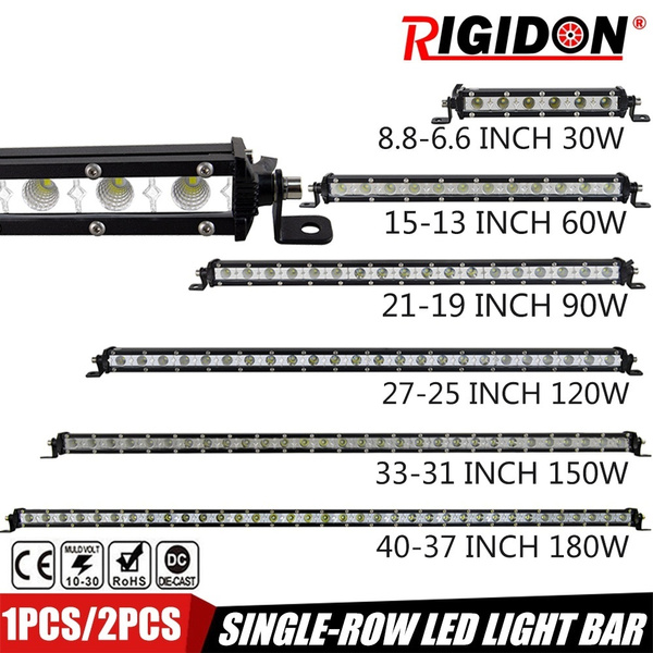 RIGIDON Straight Single Row Slim Led light Bar Driving Lights Fog ...