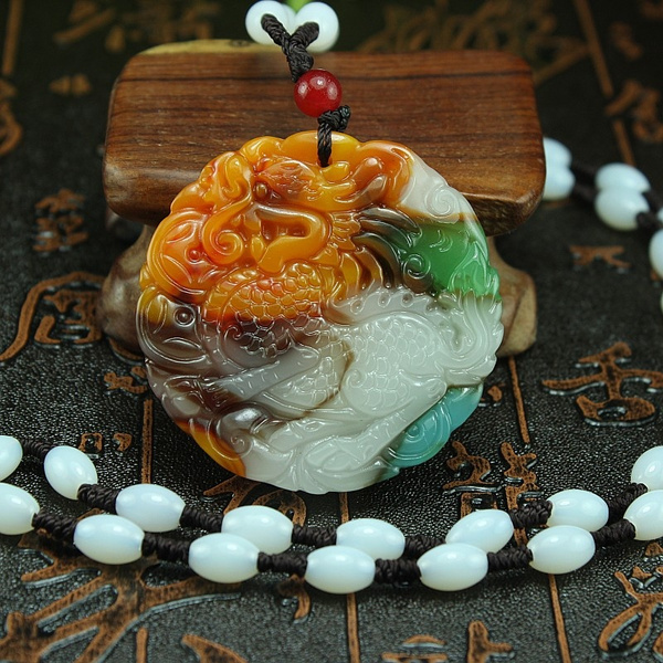 Hotan Jade Gold Silk Jade Kirin Pendant Color Jade Pixiu Pendant Men's ...