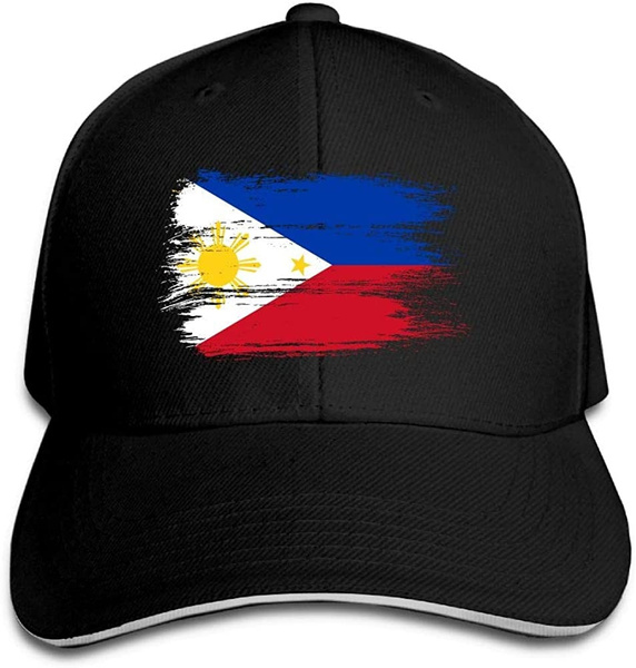 Philippines Flag Snapback Sandwich Duck Tongue Cap Adjustable Baseball ...