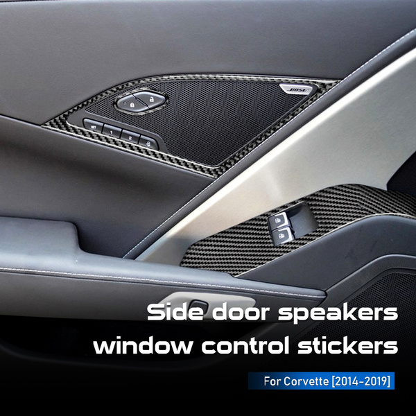 8pcs/set Carbon Fiber for Chevrolet Corvette 2014-2019 Interior Car ...