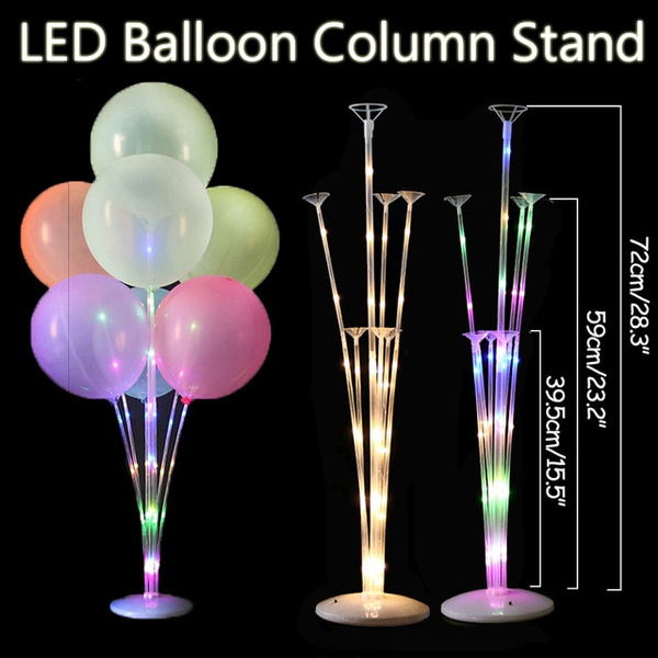 72cm Balloons Stand with LED Light Balloon Holder Column Confetti ...