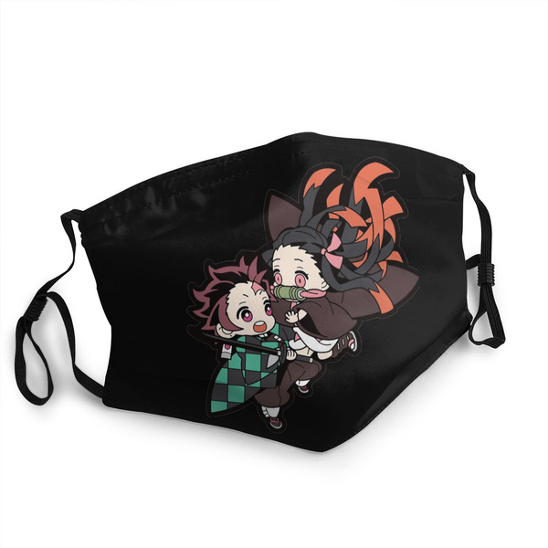 Tanjirou & Nezuko Mask Cute Anti-bacterial Dust Demon Slayer Kimetsu no ...