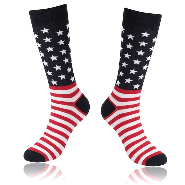 1 Pair Unisex Crew Socks America Patriotic Flag Stars Socks | Wish
