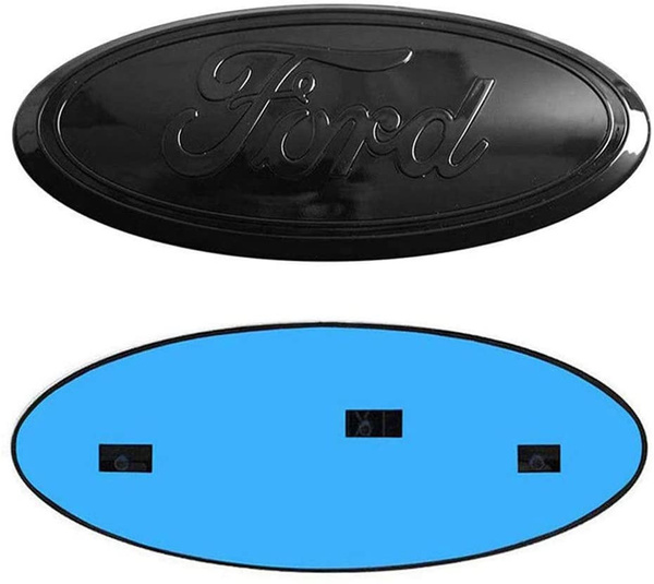 9inch Ford Emblem, F150 Emblem Oval 9"X3.5" Black Ford Front Grille ...