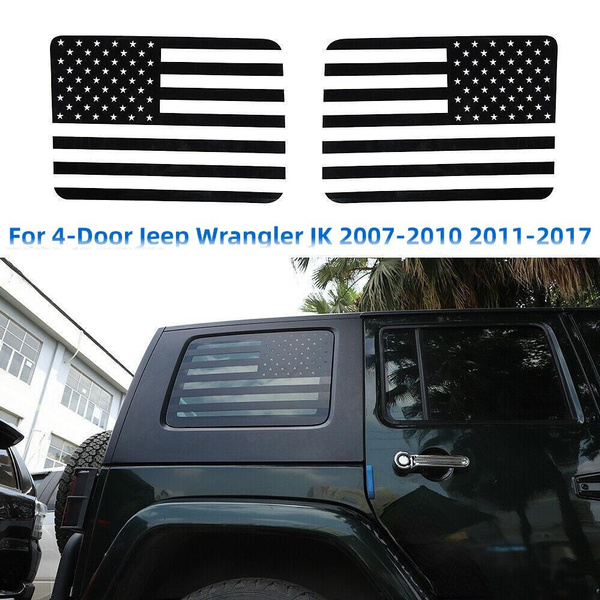 For 4-Door Jeep Wrangler JK 2007-2010 2011-2017 Side Window Decal US ...