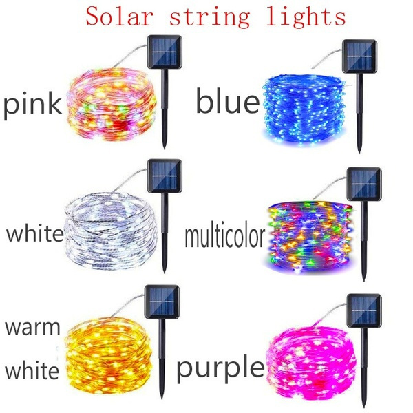 USB OR Solar Fairy Lights Outdoor, 1M/2M/5M/10M/15M/20M Solar String ...