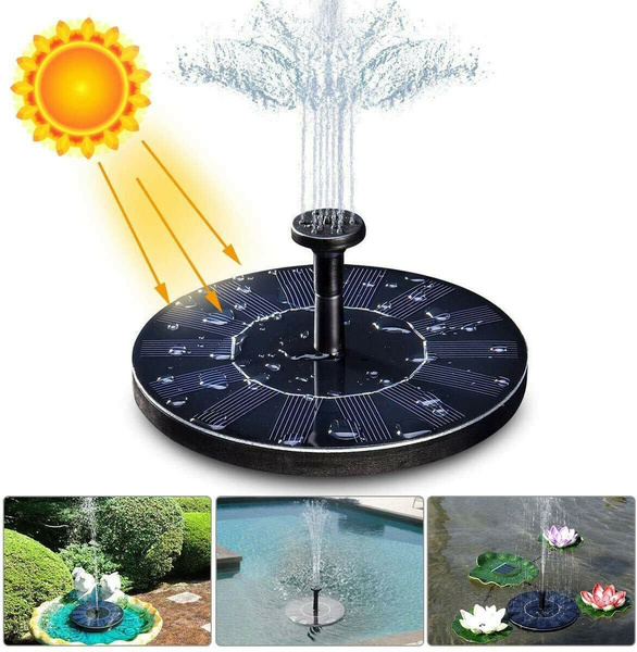Solar Power Floating Water Fountain Pump Bird Bath Garden Pond Pool ...