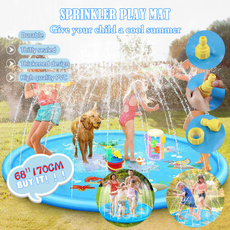 170cm Inflatable Spray Water Cushion Summer Kids Play Water Mat Lawn ...