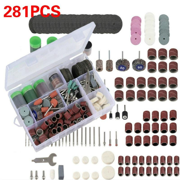 218PCS Mini Electric Drill Multi Rotary Tool Accessories Set Grinding ...