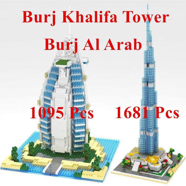 Burj Khalifa Tower Burj Al Arab World Famouse Bricks Building Diamond ...