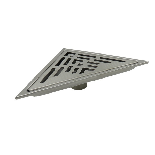 Bathtub shower drainage floor drain stainless steel triangle invisible ...