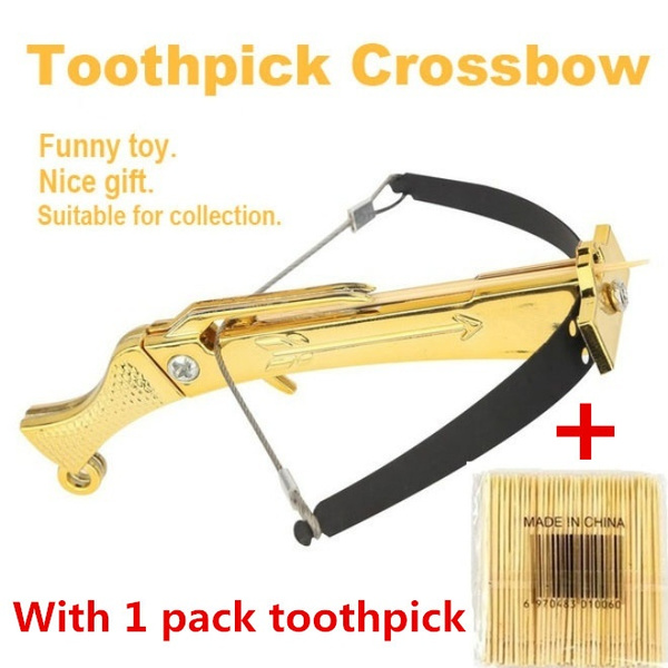 New Super Funny Toothpick Crossbow Shooting Archery Outdoor Crossbow Model Ornament Birthday ...