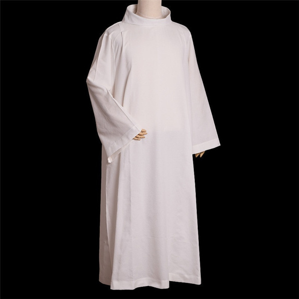 Clergy Priest White Altar Alb Catholic Church Robe Worship Vestment | Wish