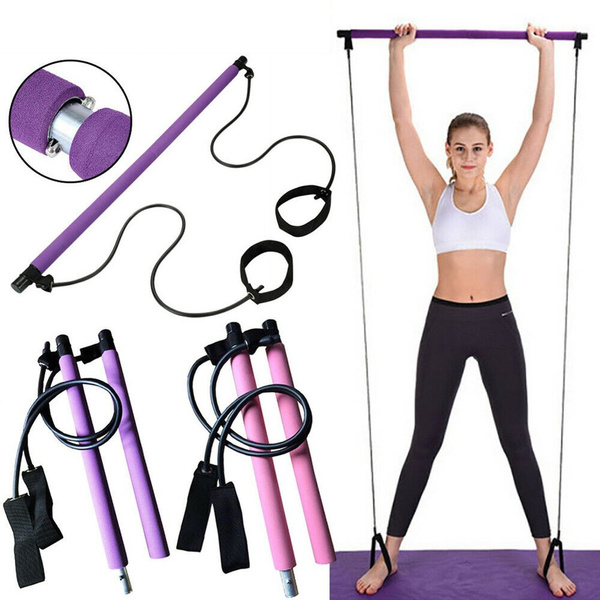 Elastic Resistance Yoga Pilates Stick Bodybuilding Gym Crossfit Elastic ...