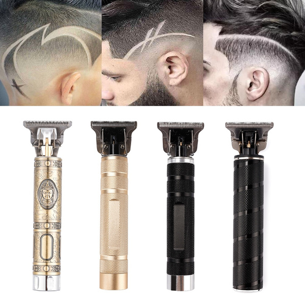 USB Ceramic Trimmer Hair Clipper Machine Professional T-Blade Barber ...