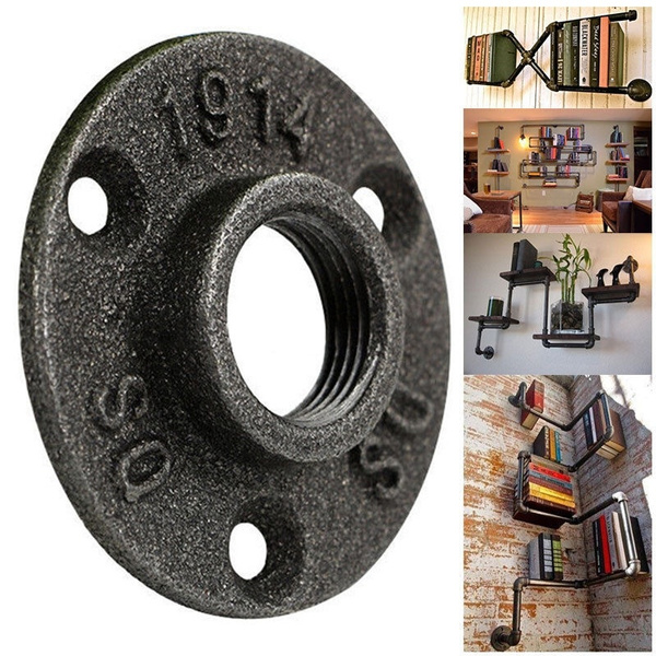 2Pcs Cast Iron Flanges Thread BSP Malleable Iron 1/2" 3/4" 1" Pipe ...