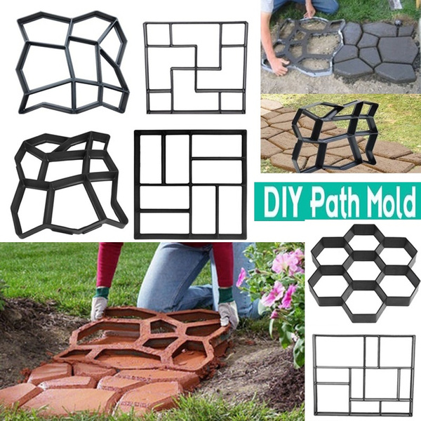6 Types Garden Pavement Mold Pathway Pavement Mold Path Walk Cement Concrete Mould | Wish