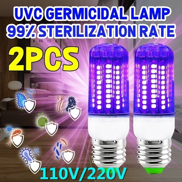 1/2Pcs Ultraviolet Sterilization Lamp E14/E27 Screw Socket Ultraviolet ...