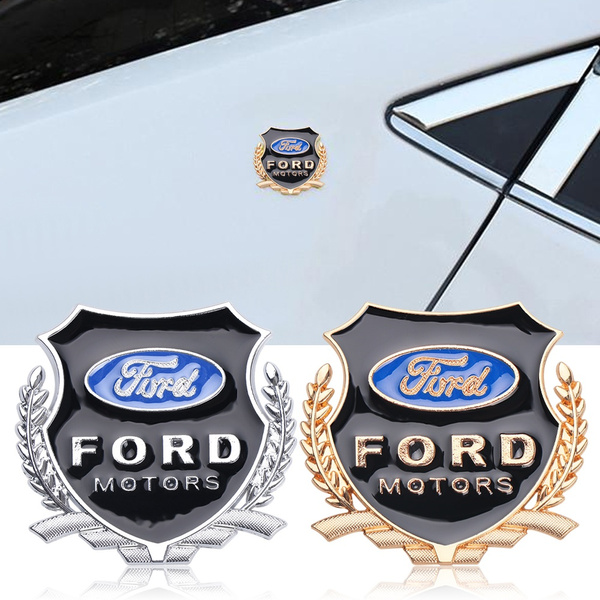 2Pcs Car-Styling 3D Metal Emblem Auto window sticker For Ford Fiesta ...