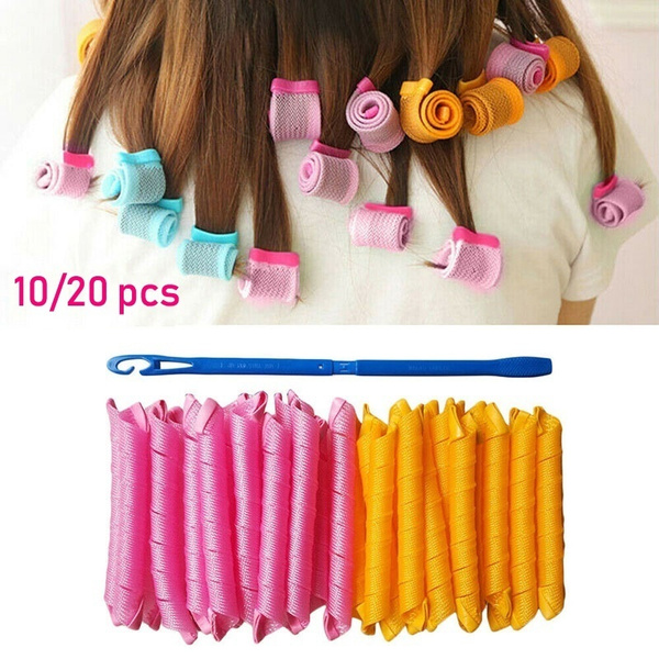 Fast styling curls! 10/20pcs Magic Curlers Formers Leverage Spiral ...