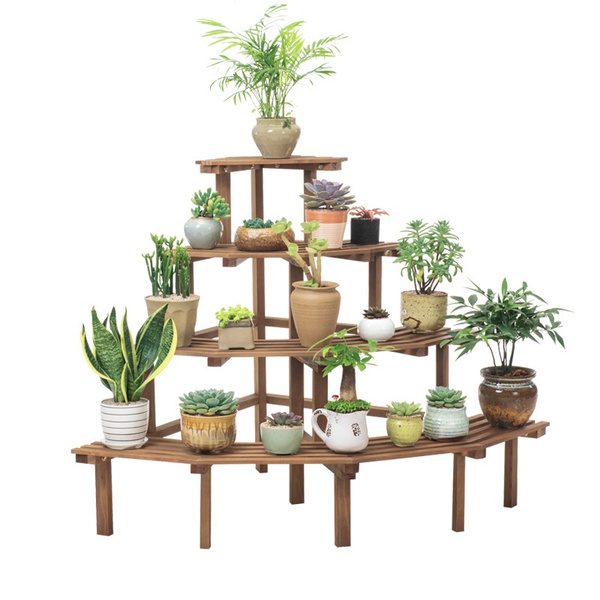 Plant flower frame flower pot frame solid wood flower frame angle ...