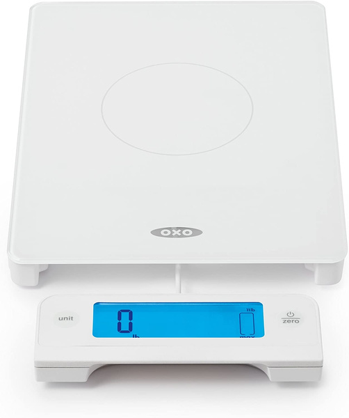 OXO Good Grips Digital Glass Food Scale with Pull Out Display, White ...