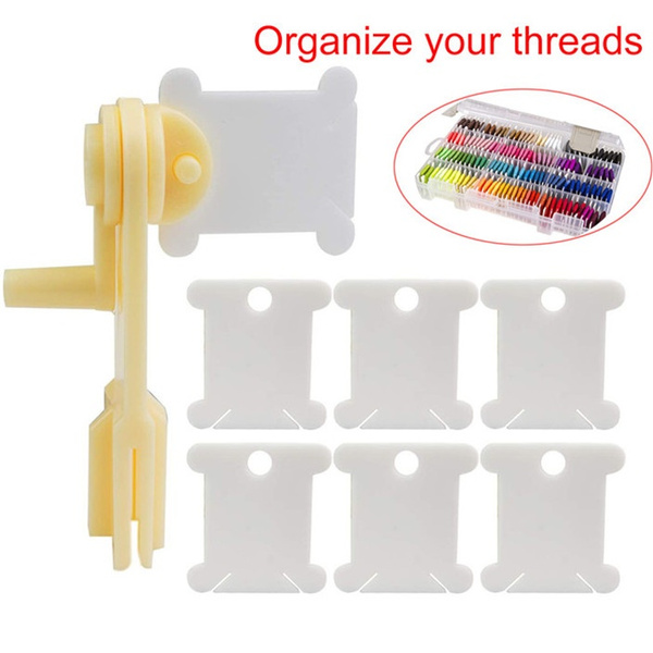 30 PCS Plastic Bobbins For Embroidery Floss with 1 PC Bobbin Winder | Wish