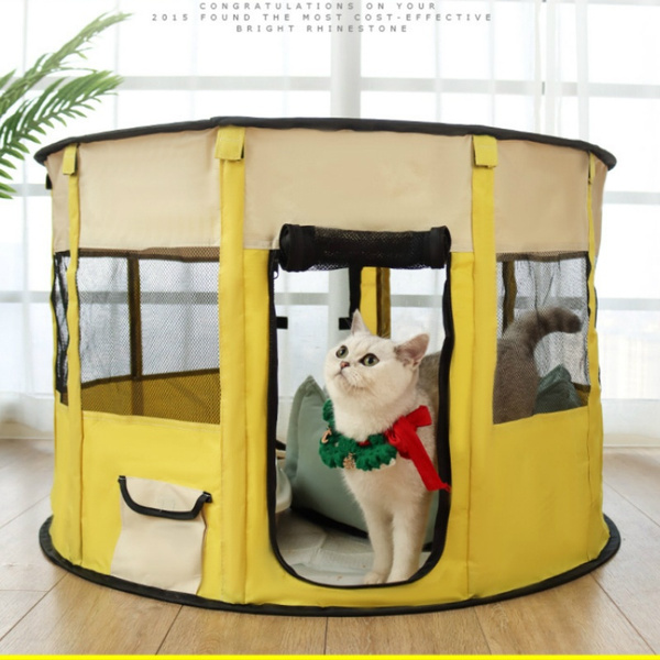 Portable Foldable Pet Playpen Exercise Pen Kennel Carrying Case Larges ...