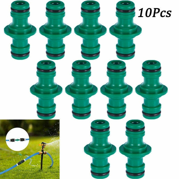 10X 2 Way 1/2 Garden Watering Water Hose Pipe Connector Quick Joiner ...