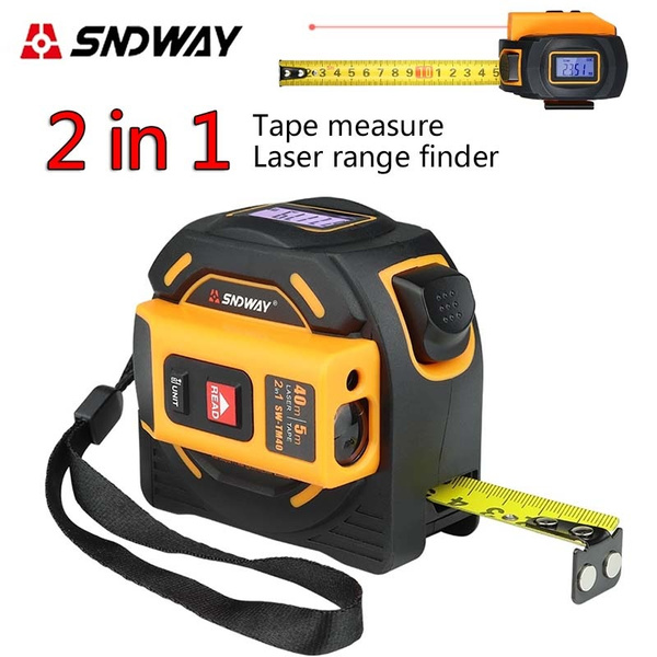 2 In 1 Tape Measure/ Laser Range Finder 40M 60M Tape Rangefinder Multi ...