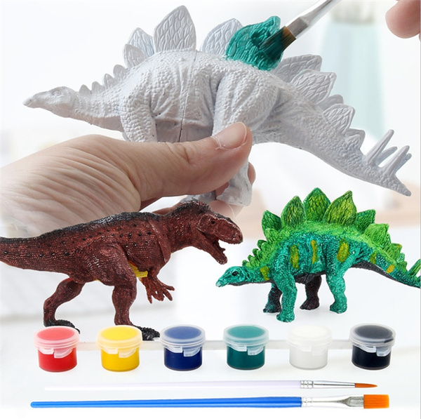 DIY Coloring Painting Animal Dinosaur Model Jurassic Wild Life World ...