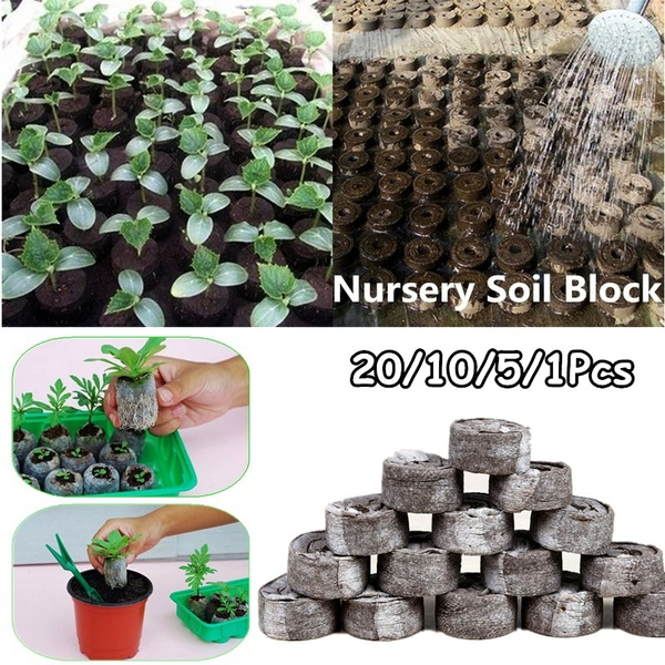 20/10/5/1PCS Compressed Nutrient Block Compression Seedling Mud Seeding ...