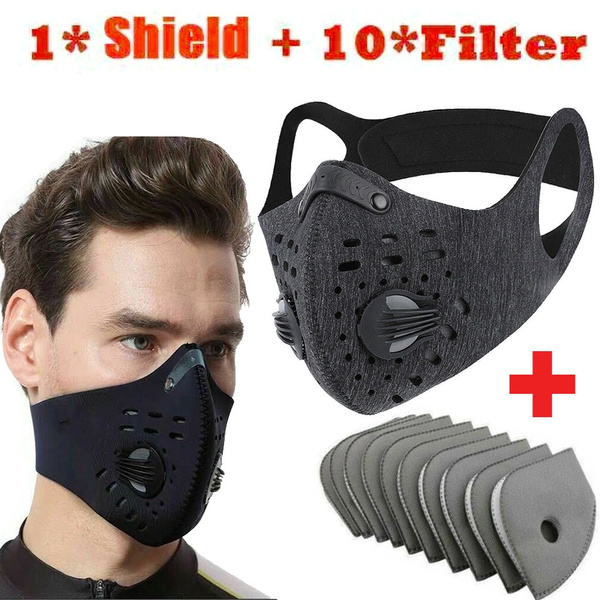 Bicycle Motorcycle Ski Cycling Anti-pollution Face Mouth Shield &10 ...