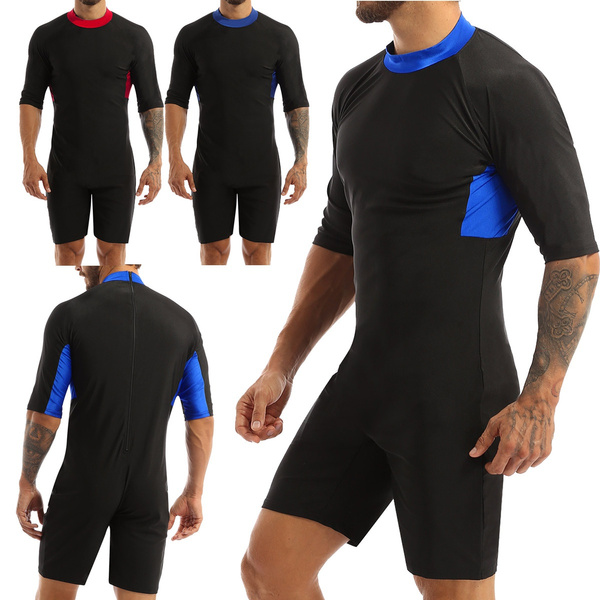 Mens Half Sleeves Shorty Wetsuit Surfing Wet Suit Swimming Sucba Diving ...