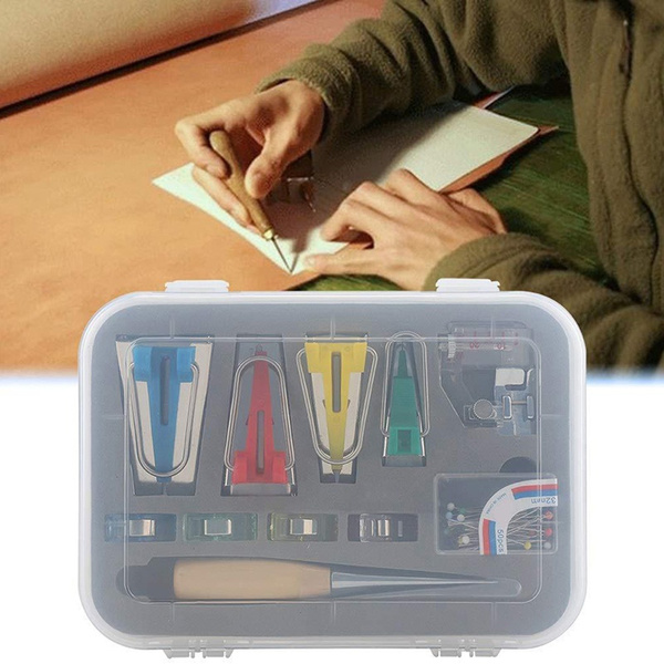 1 Set/11pcs Tape Maker Binding Tool Set Fabric Clover Bias Machine ...