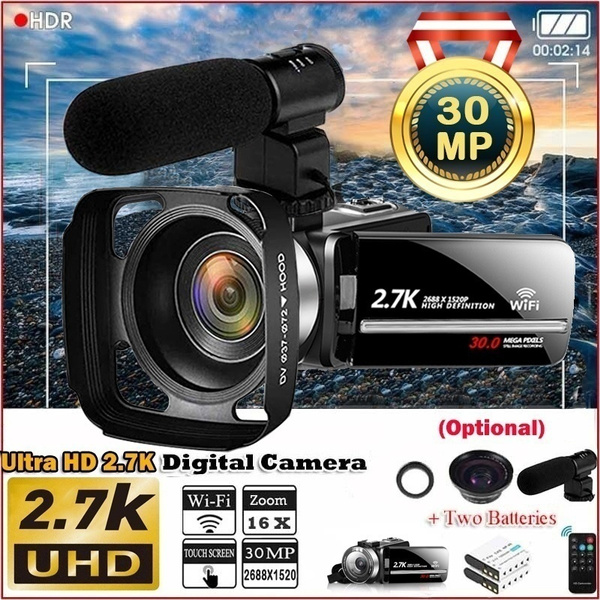 2020 New High-end Touch Screen WIFI 3.0 LCD 30.0MP Ultra HD 2.7K 16X ...