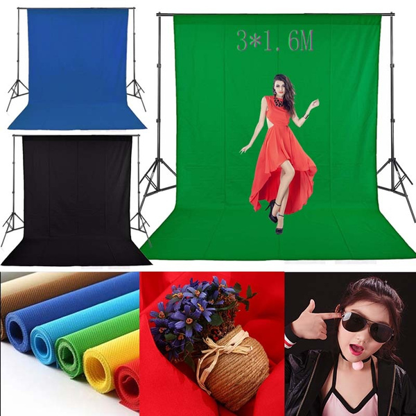 3X1.6M/5 x 10FT Photography Studio Chroma key Non-woven Backdrop ...