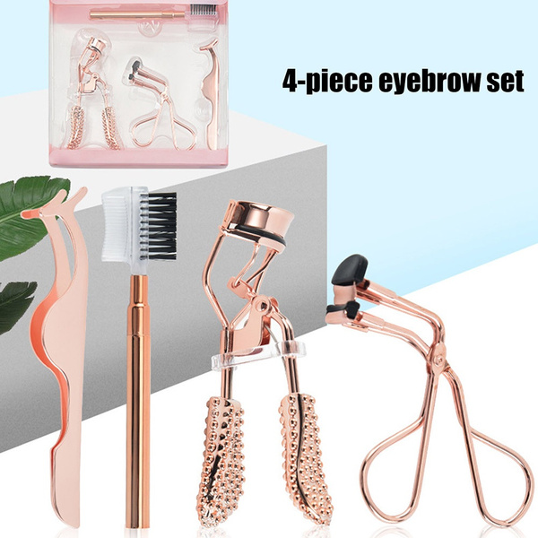 4Pcs/set Makeup Tools Eyelash and Eyebrow Tools Kit Lash Curler and ...