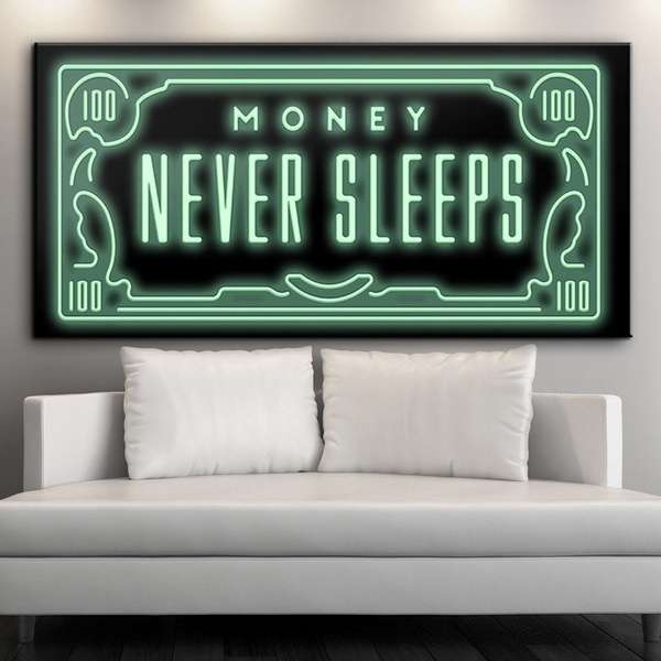 Wall Posters Money Canvas Pictures For Room Cuadros Canvas Art Dollar ...