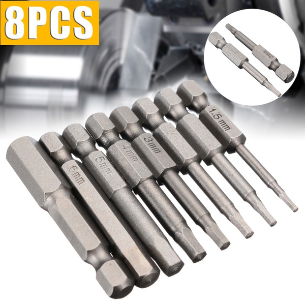 8pcs Magnetic Hexagon Screwdriver Bit S2 Steel 1/4 Inch Hex Shank Screw ...