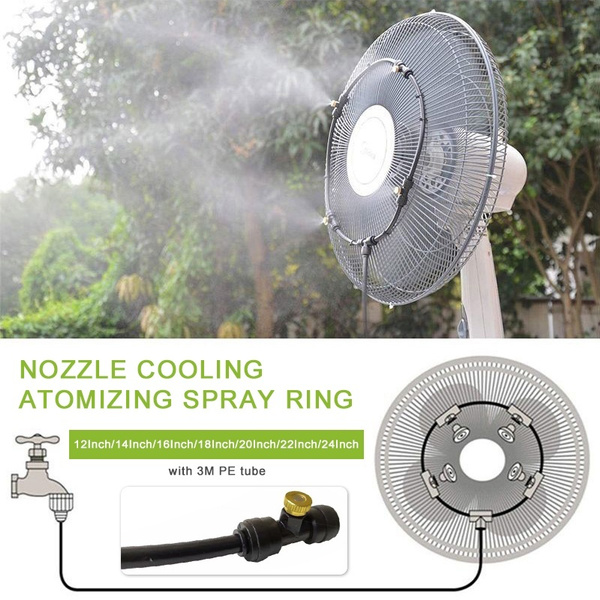 Portable Garden Spray Mist Fan Ring Water Mist Fog Sprayer Cooling ...