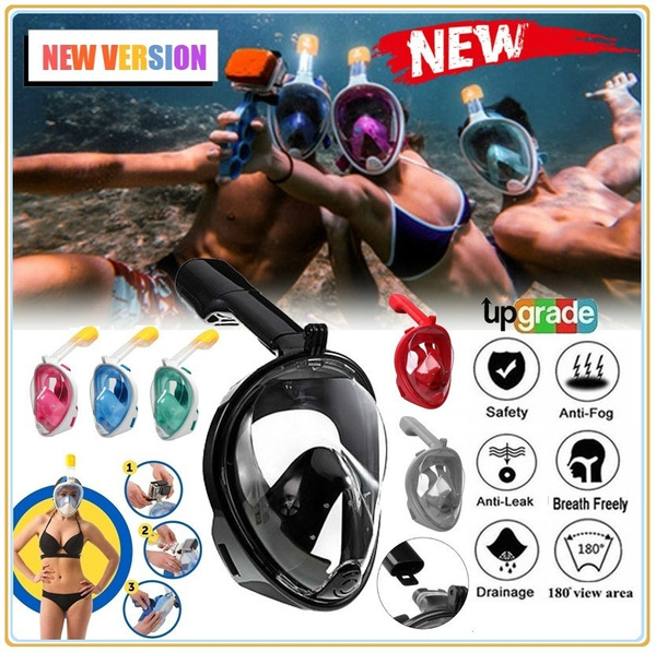 High quality New Upgrade 6 Colors New Swimming Full Face Snorkeling ...