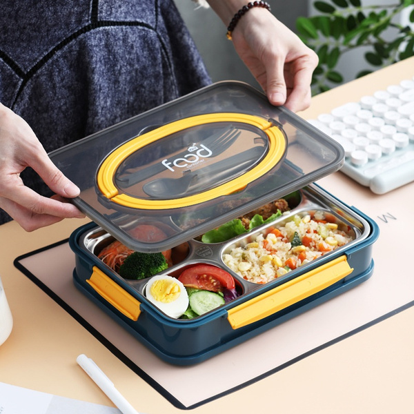 Stainless Steel Lunch Box with Tableware, Lunch Box, Student Adult ...